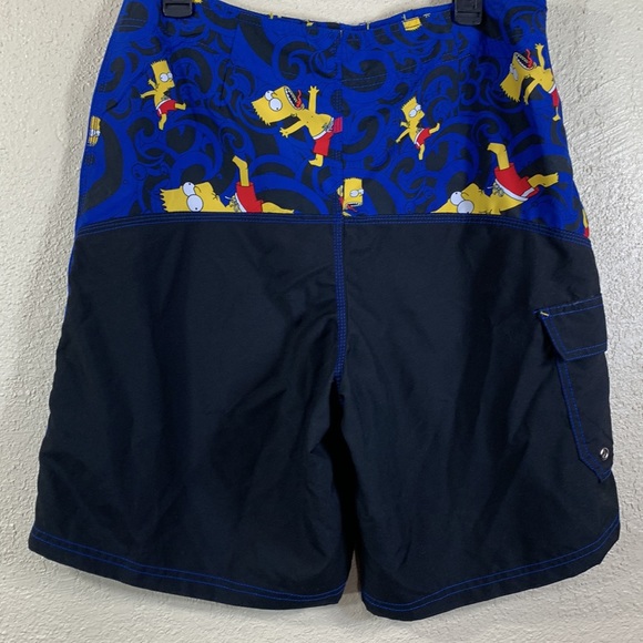 Simpsons | Swim | Simpsons Mens Shorts Swim Trunks Navy Blue Black Bart ...